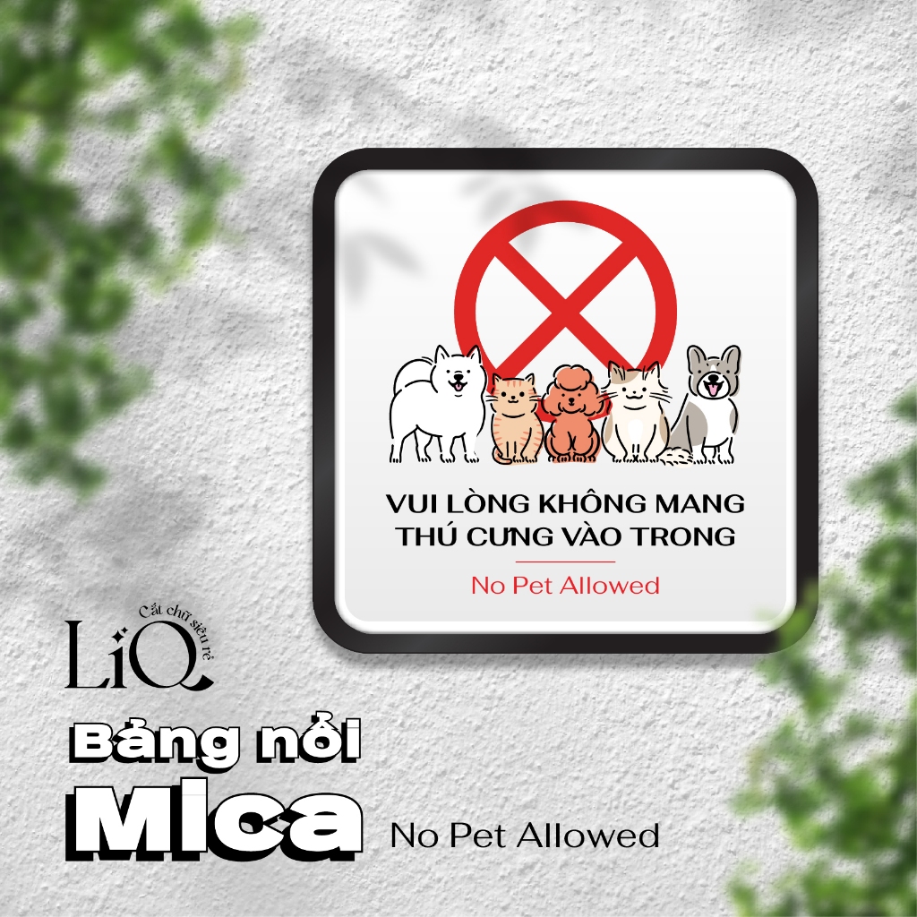 Mica sign prohibited pets | Mica sign for dogs and cats, sign forbidden ...