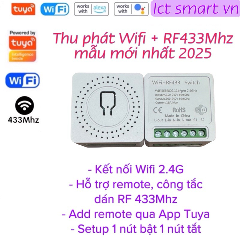 Tuya 16A Wifi Module supports mechanical switch/ Power measurement ...