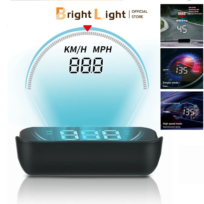 Hud ADAS car windshield speed display - Integrated GPS, ODO, Speed ...