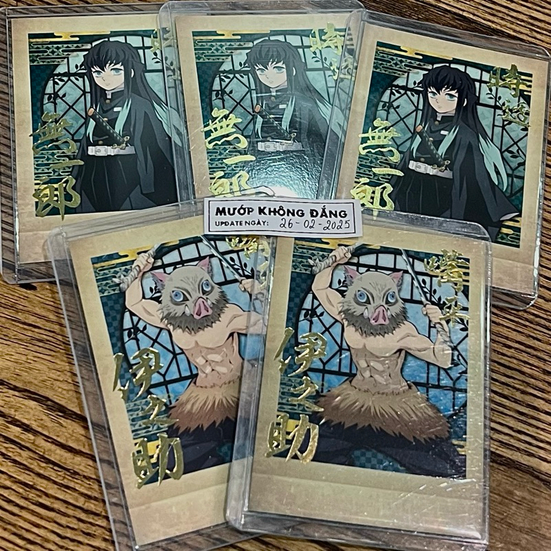 [KNY Available - P12] KIMETSU NO YAIBA pola card with gold letters RARE ...