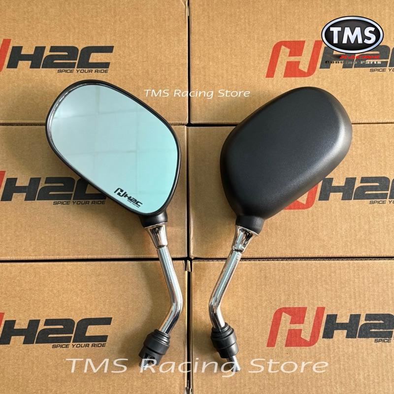 H2c Rearview Mirror Glass Spark Model Glossy Chrome Legs Mounted to ...