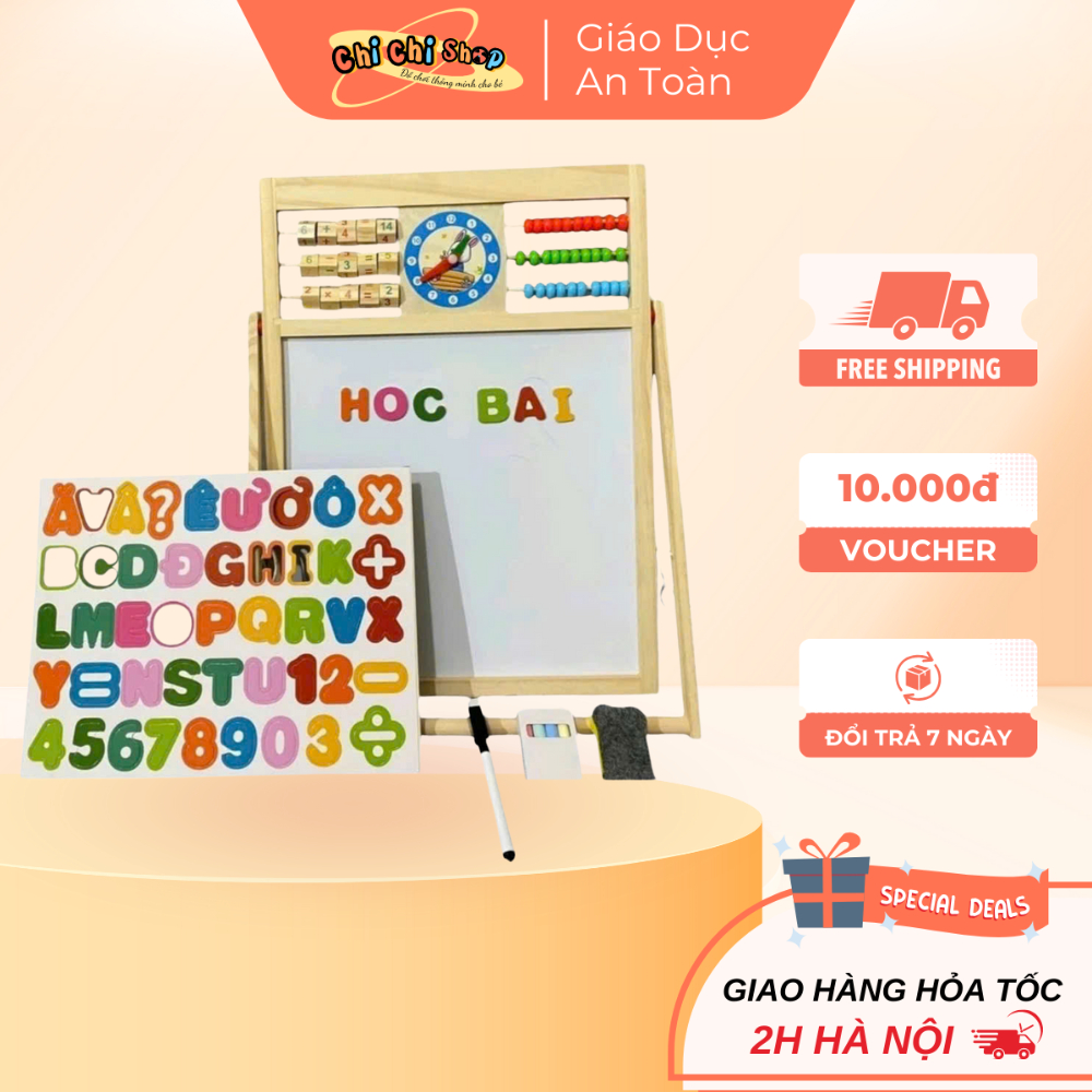 Vietnamese Letter Learning Board, Wooden Multi-Purpose 2-Sided Magnetic ...
