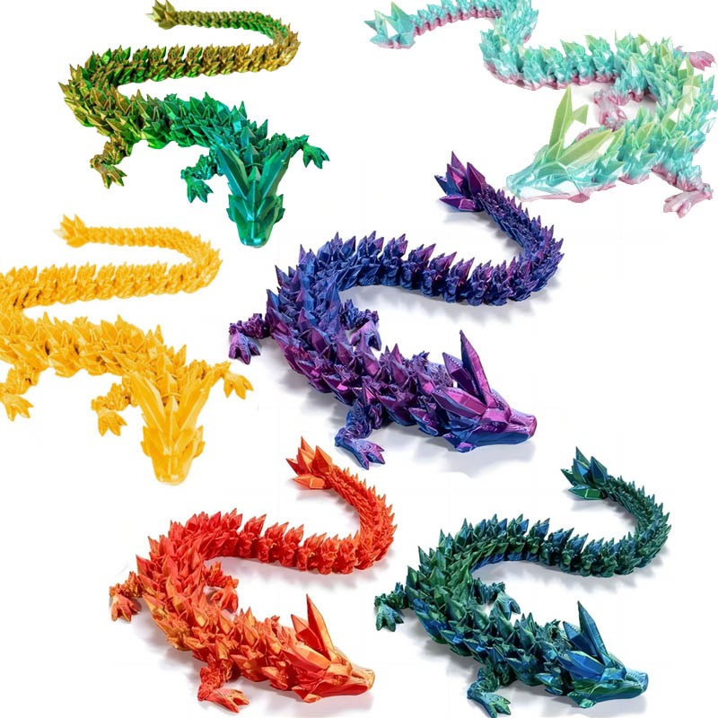 3d printed Asian Dragon toy model, children's toy model, fire dragon ...