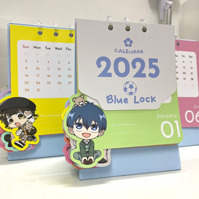 Blue Lock 2025 anime desk calendar in cute colors | Shopee Philippines