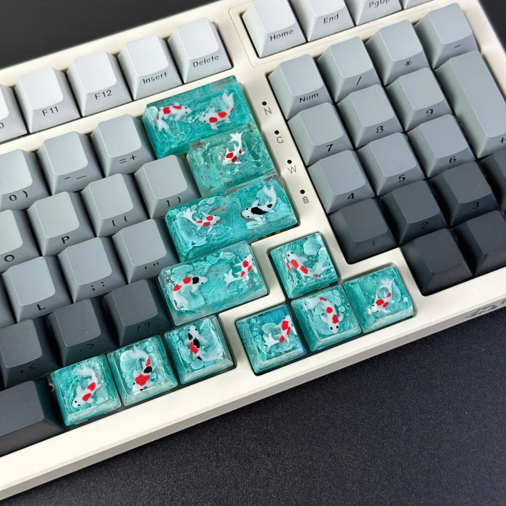 Koi fish Keycap, unique keyboard button shaped like Pretty koi fish ...