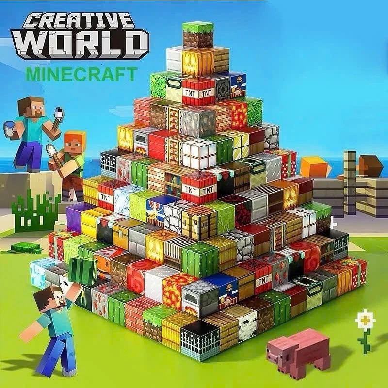 Minecraft magnetic block toy for children minecraft magnetic block ...