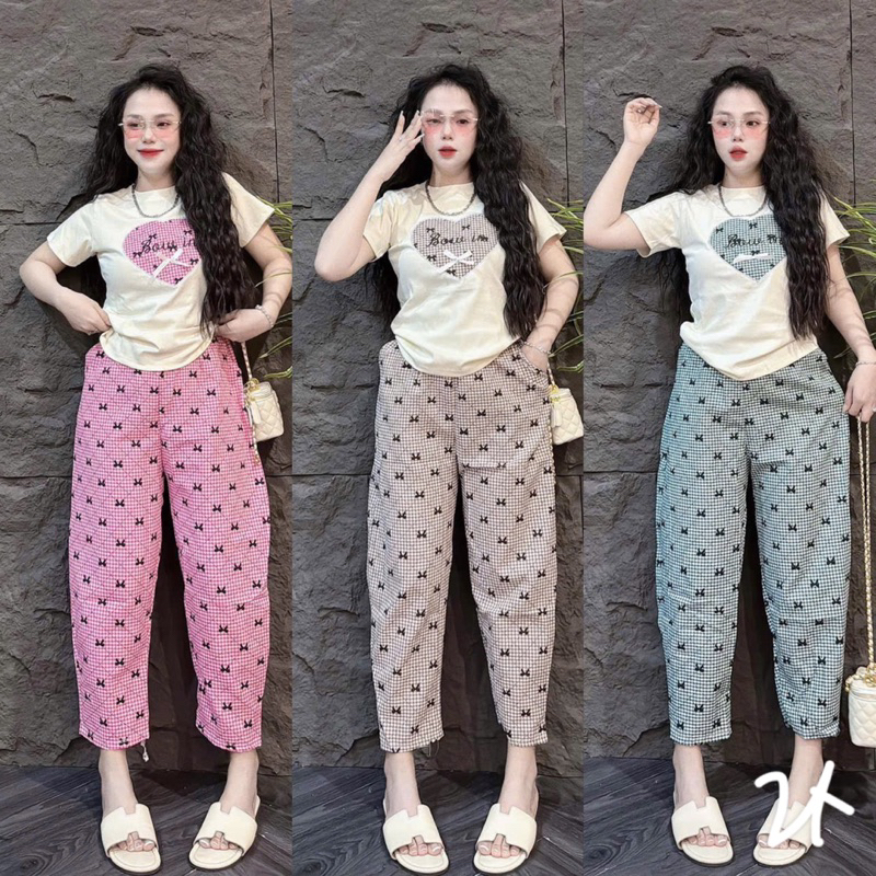 Women's clothing Set, Women's clothing Set with heart-embroidered ...