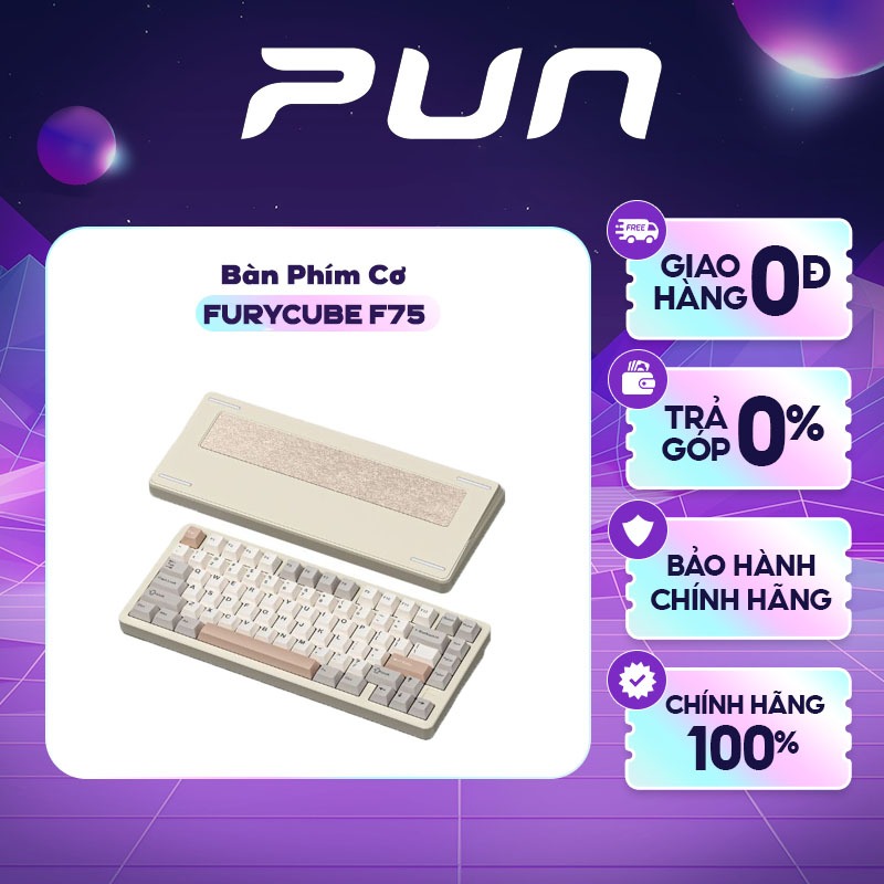 Furycube F75 mechanical keyboard - CNC aluminum frame with high quality ...