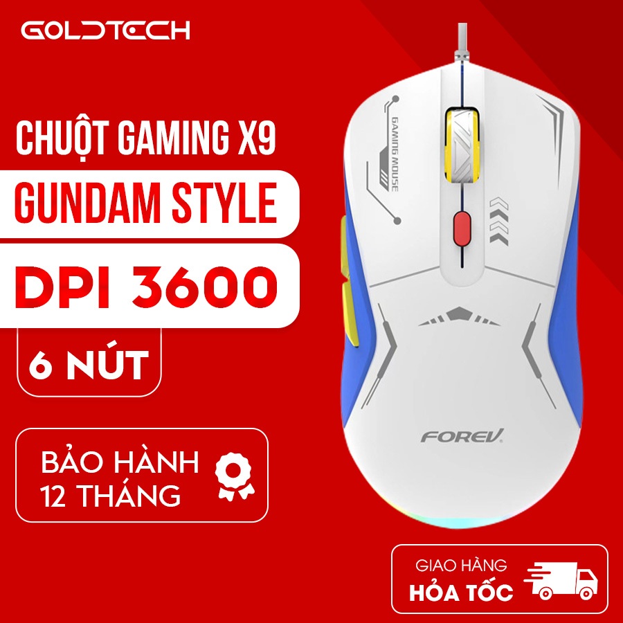 X9 GUNDAM STYLE wired gaming mouse with mechanical buttons, 4 DPI ...