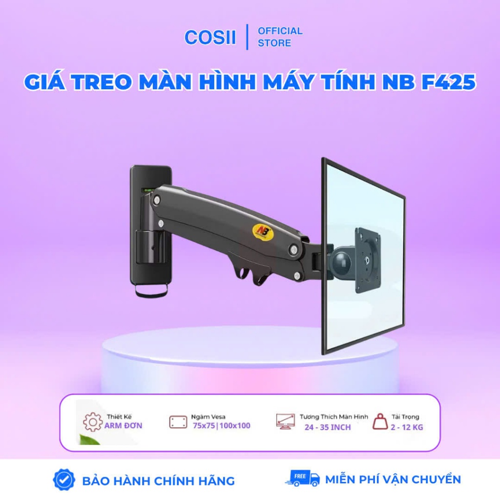 Arm / Computer Monitor Mount NB F425 24 - 35 Inch - North Bayou Wall ...