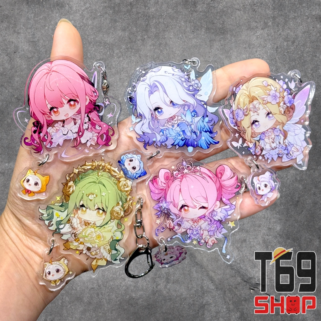 Infinity Nikki game mica keychain - Cute ver (High quality - Print ...