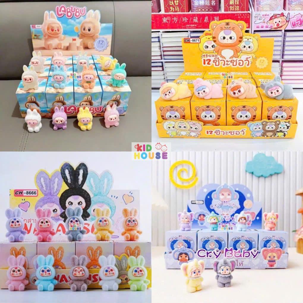 Blinbox blind box models of three-haired baby, furry labubu, cute ...