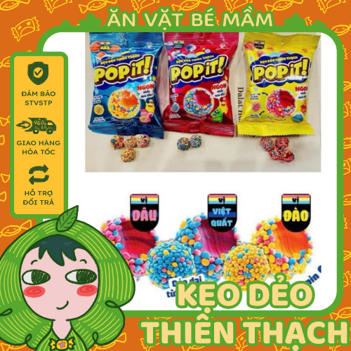 Combo of 5 packs of Meteor Gummy Candy from Popit Real Fruit Juice ...