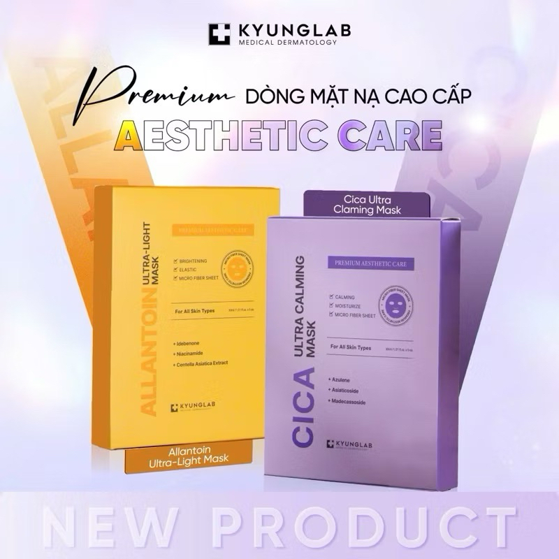 Box of 5 KyungLab Cica Calming moisturizing and restorative masks ...