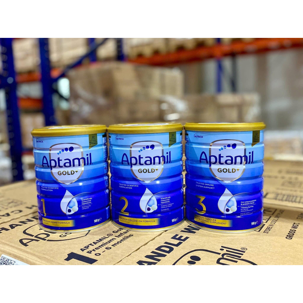 Aptamil Gold + Australian Powdered Milk Full Number 1,2,3 Box 900g far ...