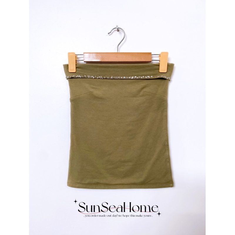 Second-hand 2hand vintage Japanese moss green beaded cup bra | Shopee ...