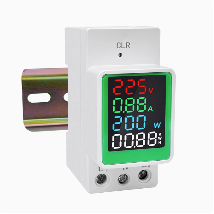 Electronic meter 220V - 100A, measures power, voltage, current ...