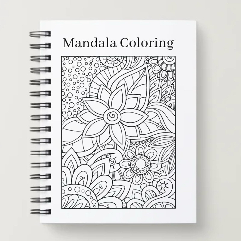 XO CB07 Mandala (Spring binding, 180gsm thick paper) - Set of 45 A4 A5 ...