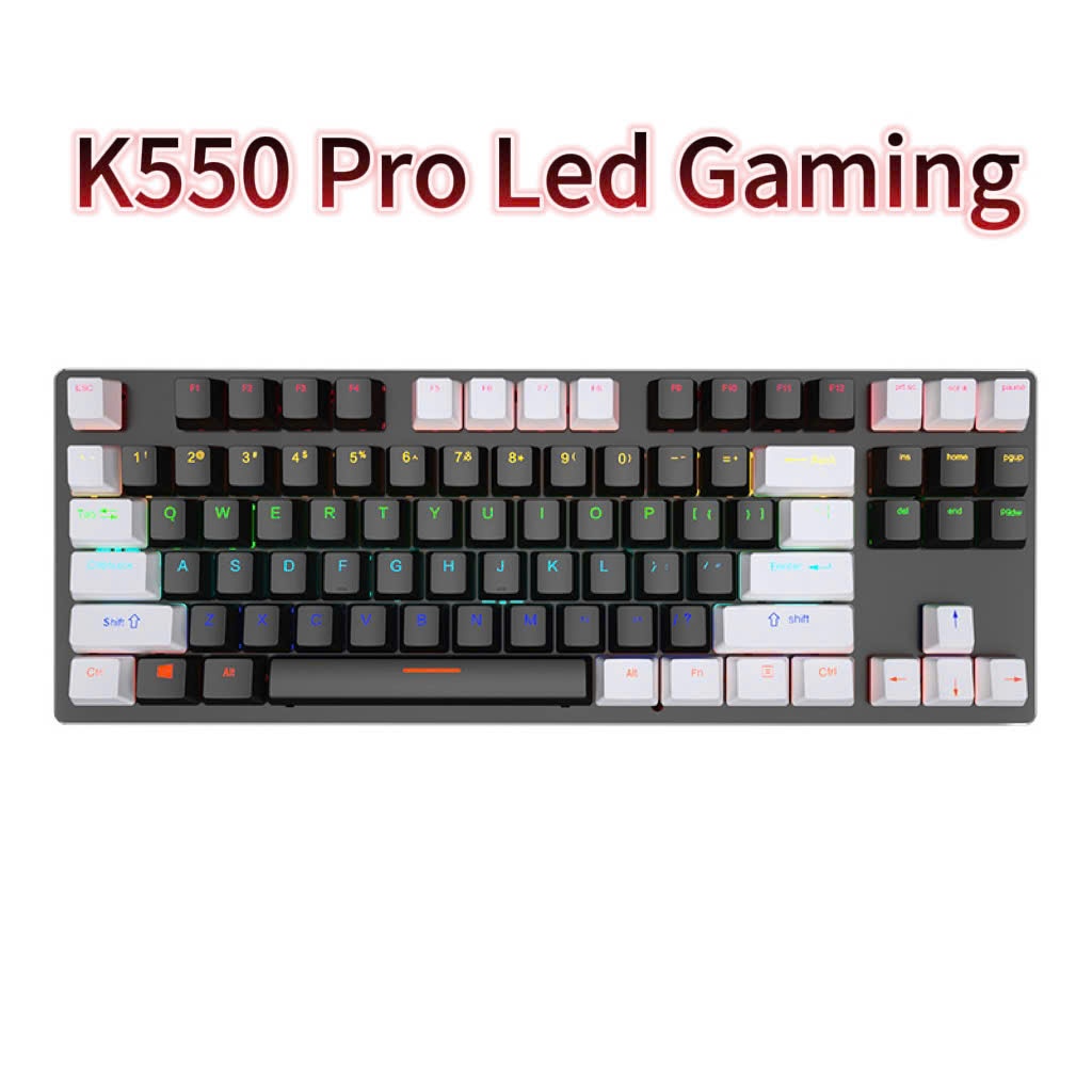 K550 Pro Led Gaming Blue Mechanical Keyboard, Red Switch RGB - | Shopee ...