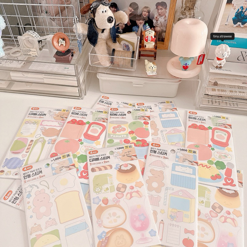Daiso Korean matte sticker note paper | Shopee Philippines