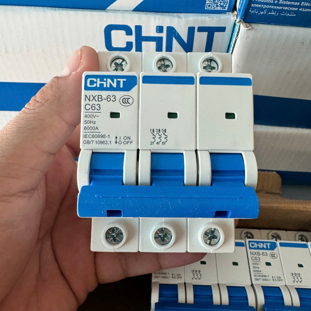 CB Chint, Circuit Breaker, Safety Aptomat MCB-3 Phase 63A Chint ...