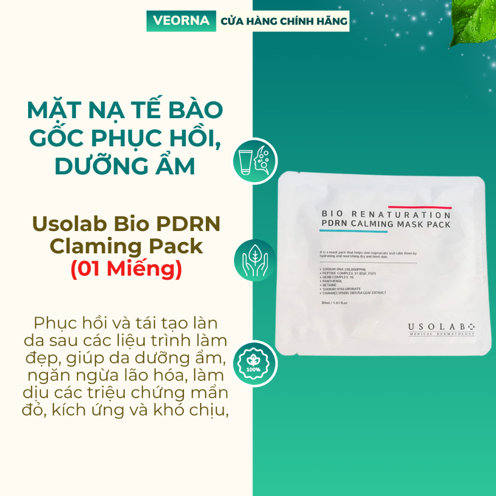 Usolab Bio Renaturation PDRN Claming Pack - 01 Piece x 30ml | Shopee ...