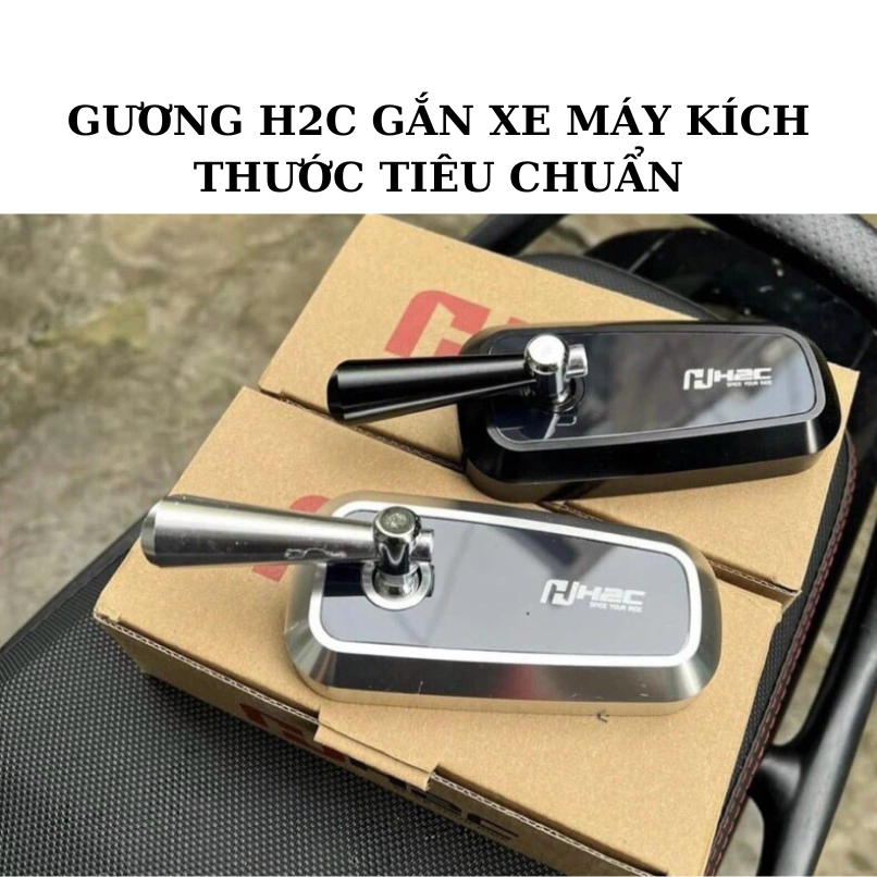 H2c Motorcycle Mirror Short Leg Full Genuine Aluminum (Can Be Mounted ...