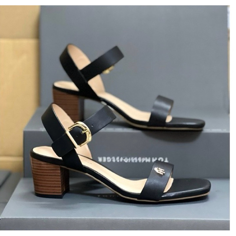 Slingback sandals with 5 cm heel (genuine leather) | Shopee Philippines