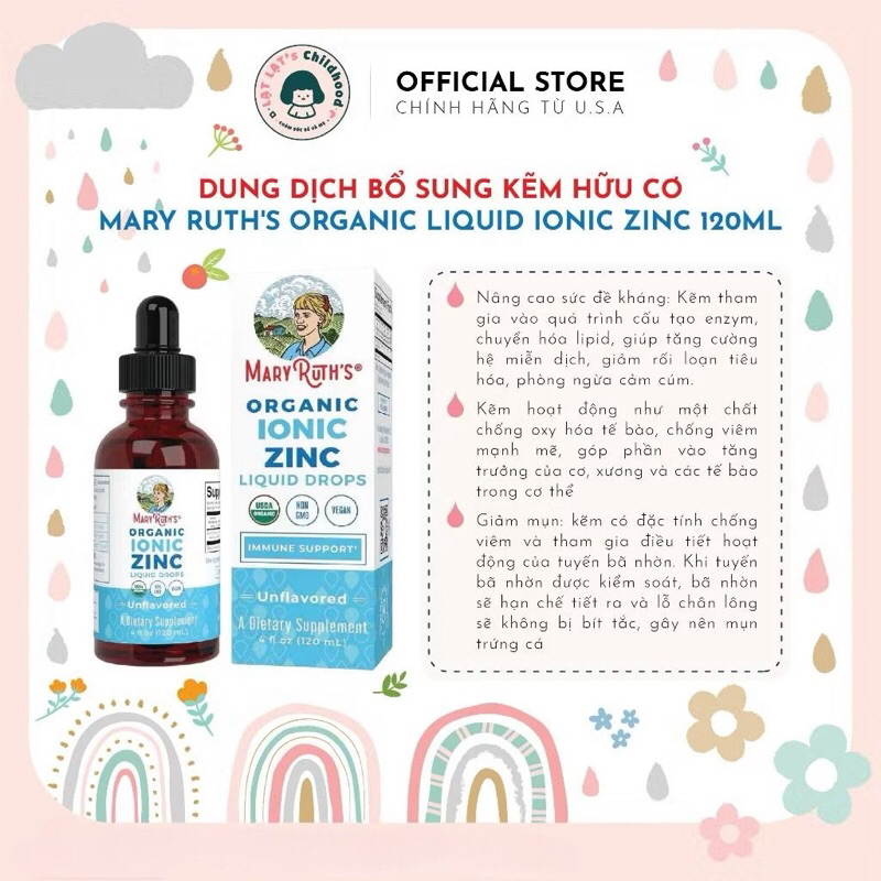 [ 120ml ] Mary Ruth’s Organic Ionic Zinc Liquid Drops 120ml | Shopee ...