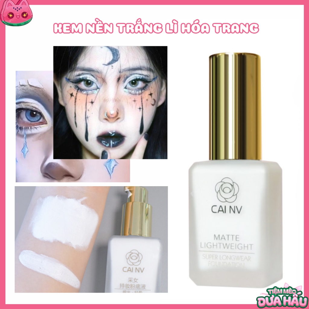 CAINV Matte White Foundation 30ml Face and Body Whitening Makeup ...