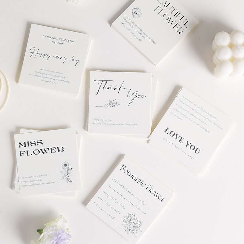 Flower bouquet tags with text content, bouquet cards, bouquet hanging ...