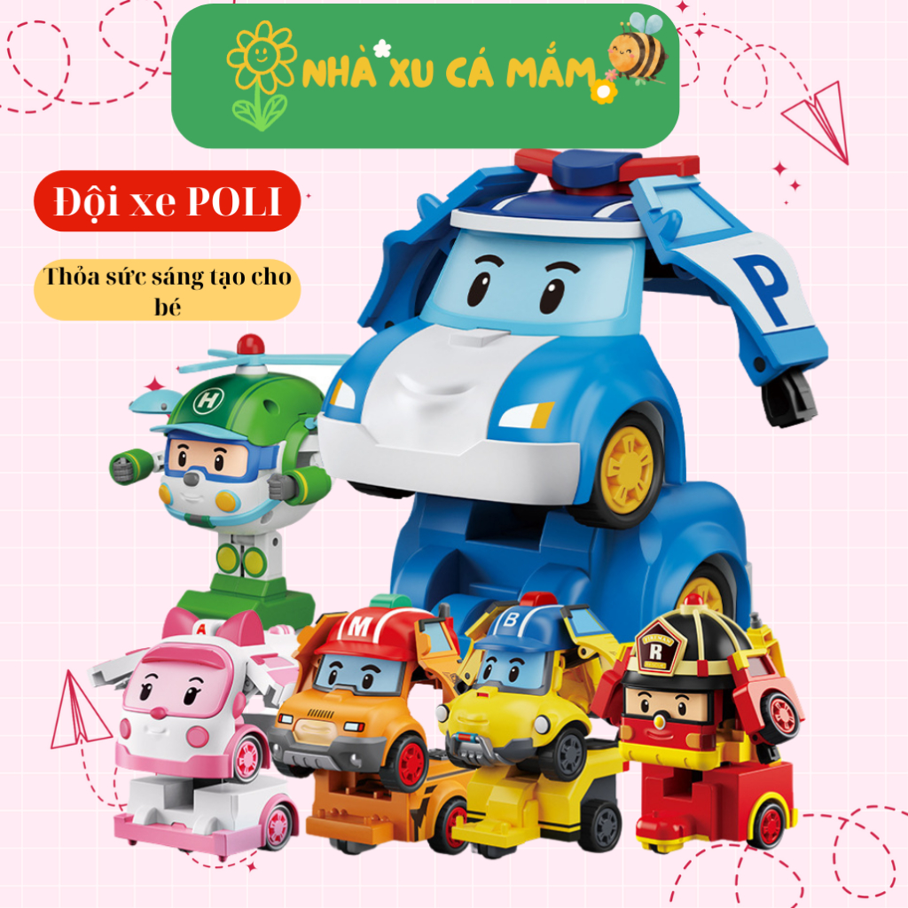 2-in-1 Robocar Poli squad transformation toy for boys and girls to ...