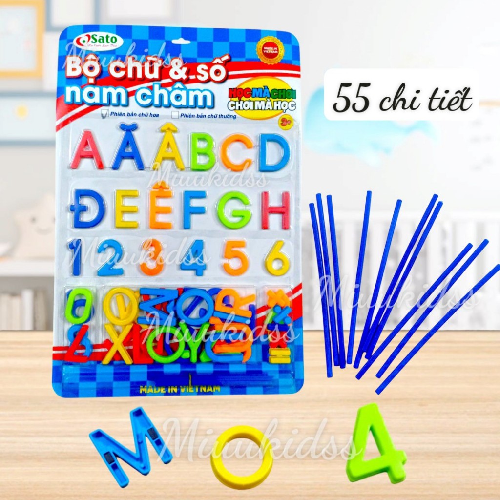 Blister of Vietnamese Letters Printed In Uppercase and Magnetic Numbers ...