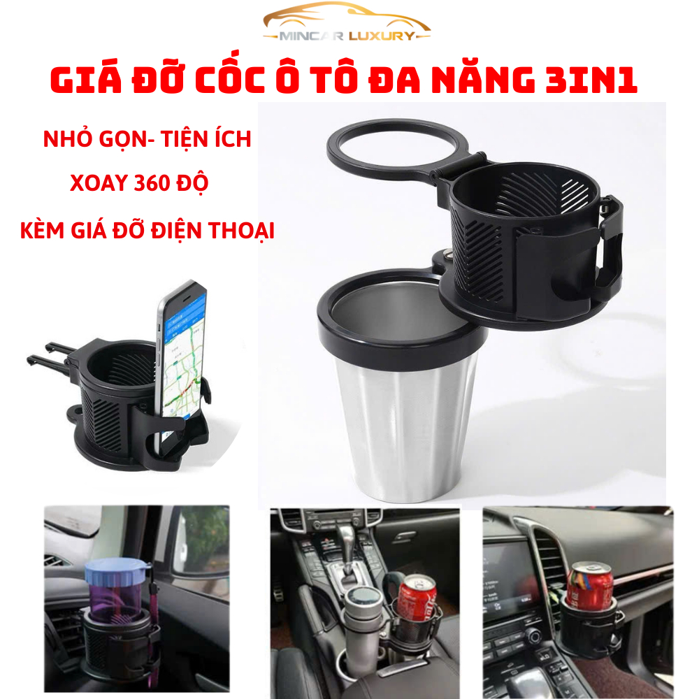 3-in-1 Multi-Position Car Cup Holder - Thermal Cup - Car Cooling Air ...
