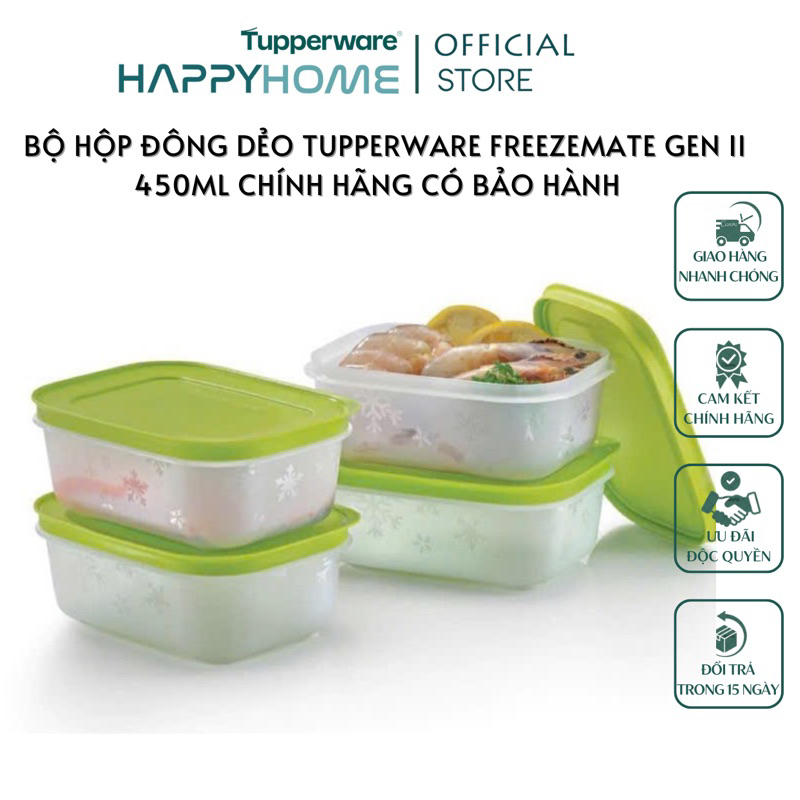 Genuine Lifetime Tupperware Freezemate Gen II 450ML Flexible Freezer ...