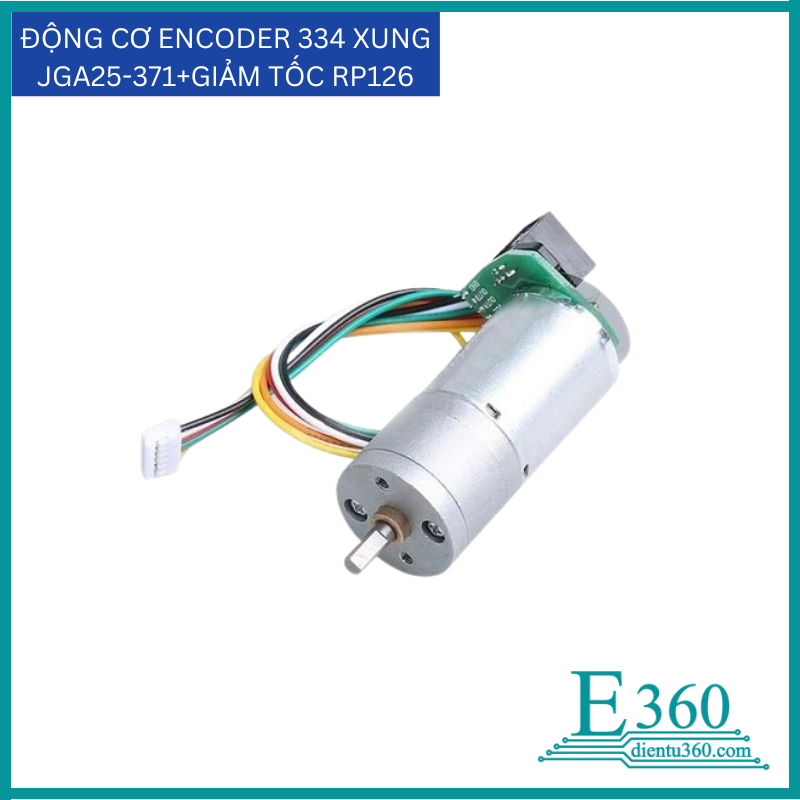 334 Pulse Encoder Motor JGA25-371 + Gear Reducer RP126 (1:34 ...
