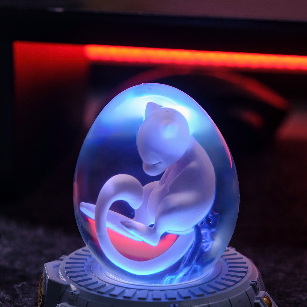 Egg-shaped LED light [Pokémon Mew] - Epoxy Resin - 3D Resin - Gift ...