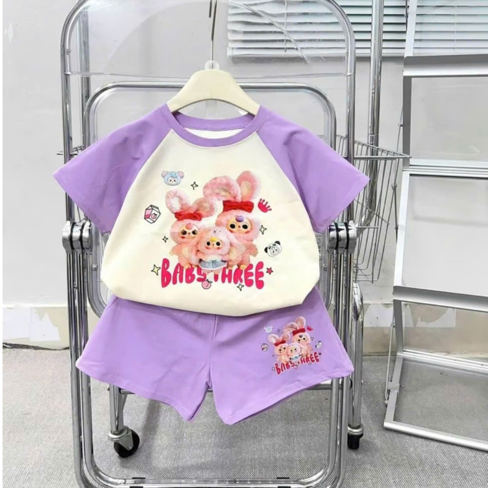 Baby Three set 3-colorshort sleeve for girls made of cotton from Bonbi garment factory from 9 ...