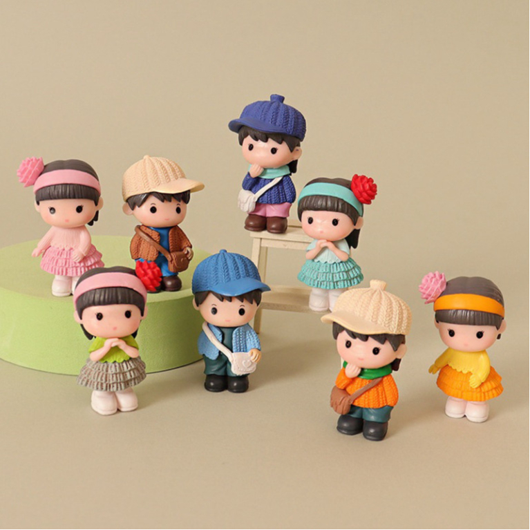 Personalized Japanese Style Boy and Girl Statue for Cake Decoration ...