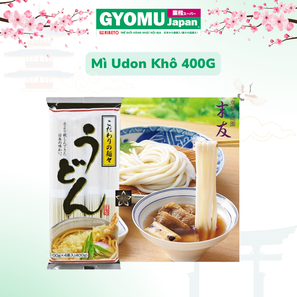 Japanese Dried Udon Noodles - 400gram Package - Gyomu Japan | Shopee ...