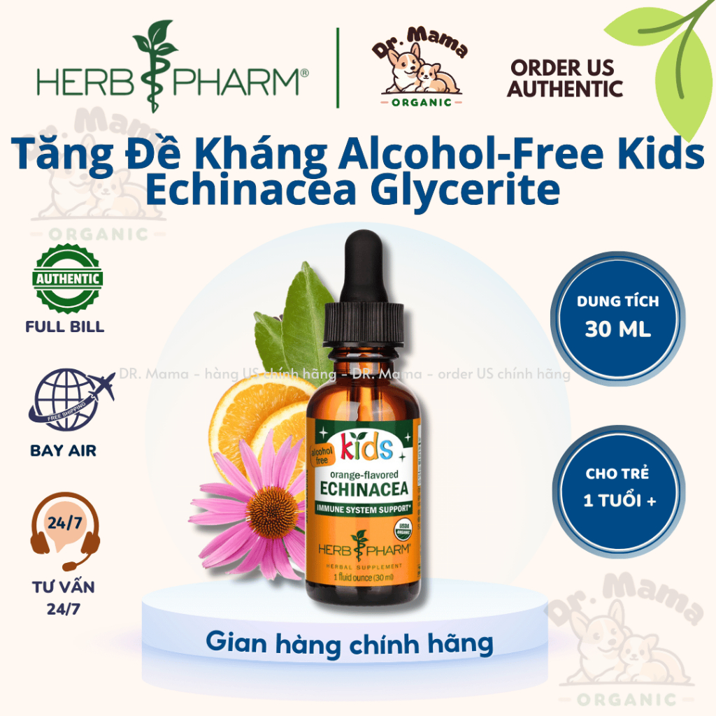 Increase Immunity Herb Pharm Alcohol-Free Kids Echinacea Glycerite ...