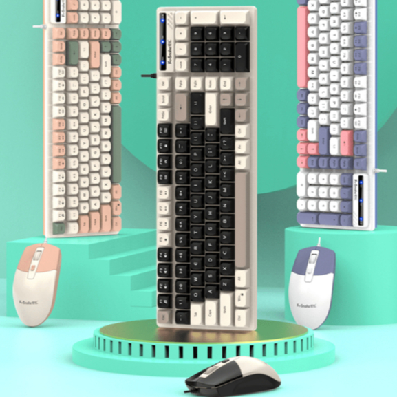 K-SNAKE KM100 keyboard and mouse set connected by USB port, combined ...