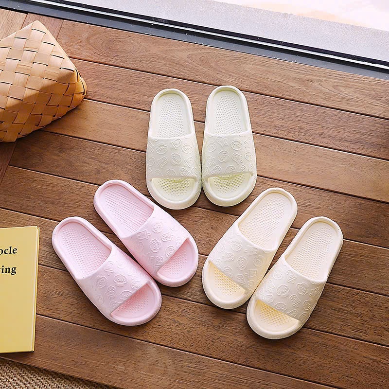 Eva foam slippers with milk tea cup patterns and cute puppies to wear ...