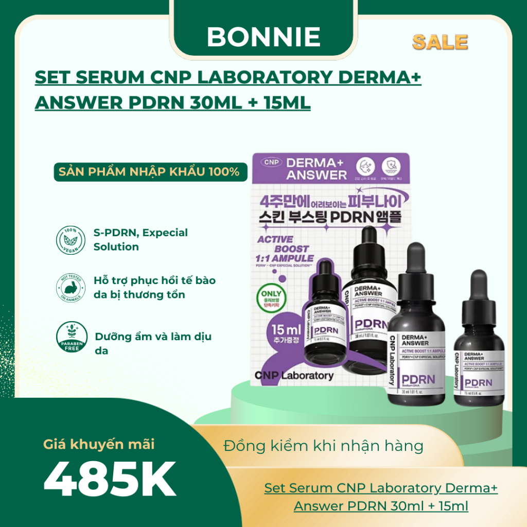 Cnp Laboratory Derma+ Answer PDRN Serum Set 30ml + 15ml | Shopee Philippines