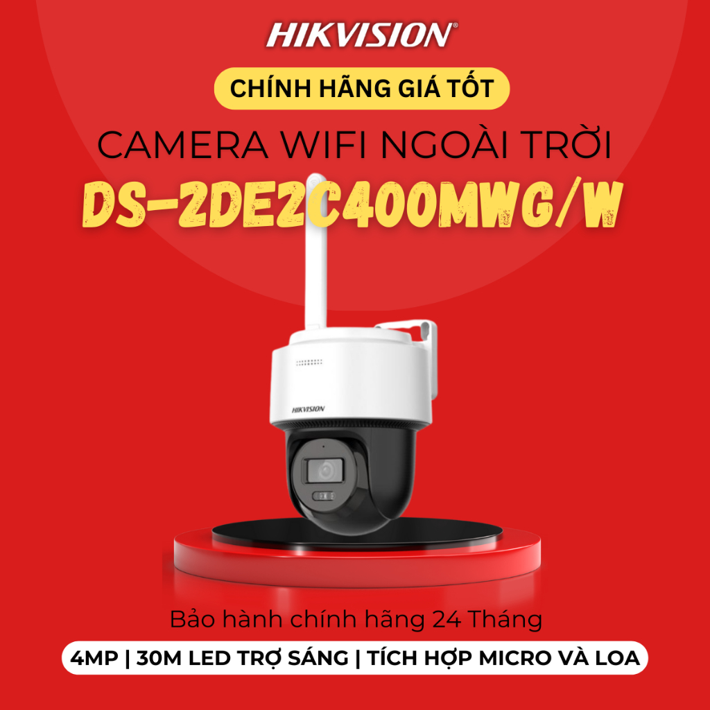 HIKVISION DS-2DE2C400MWG/W 4MP Wifi Camera, Voice, Night Color (Only used with NVRS) | Shopee ...