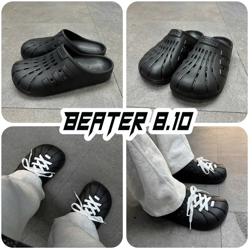 Genuine Adidas Adilette Clogs Triple Black Sandals - IG9163 | Shopee ...
