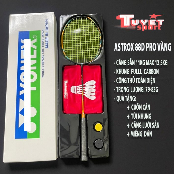 Yonex Astrox 88D PRO Badminton Racket Full box with handle and racket ...