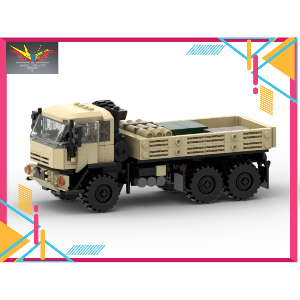 Moc Army Assembly Toy Military Truck M1038 MTV Yellow Sand | Shopee ...
