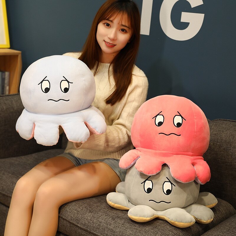 Double-sided EMOTIONAL OCTOPUS TEDDY BEAR TOY | Shopee Philippines