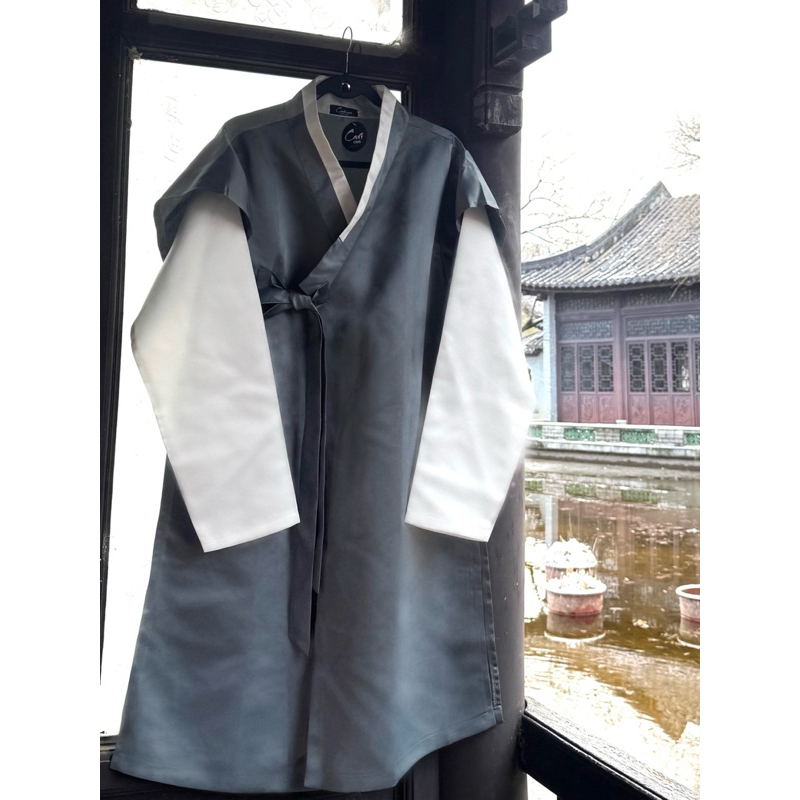 Dark gray men's Hanbok Set | Shopee Philippines